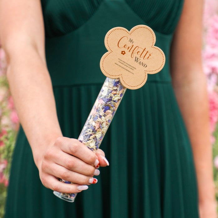 Kraft Flower Confetti Wand – Shropshire Petals